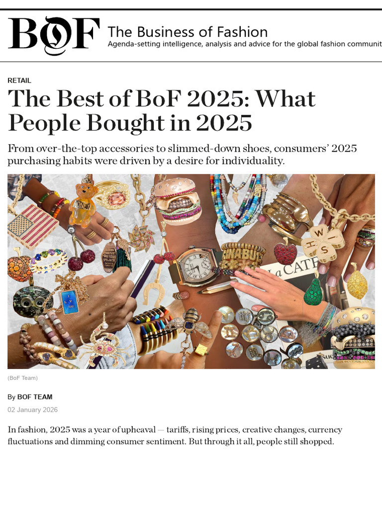 The Best of BoF 2025_ What People Bought in 2025 _ BoF | PDF | Fashion ...