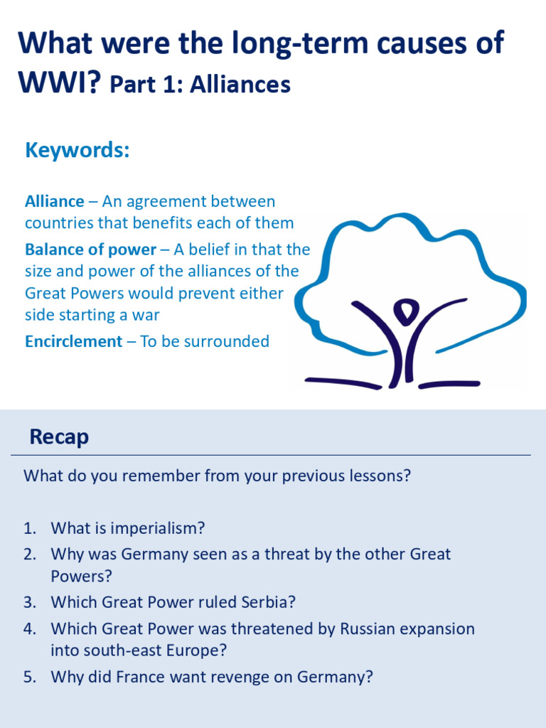 Lesson 2 What Were the Long-term Causes of WWI - Alliances | PDF ...