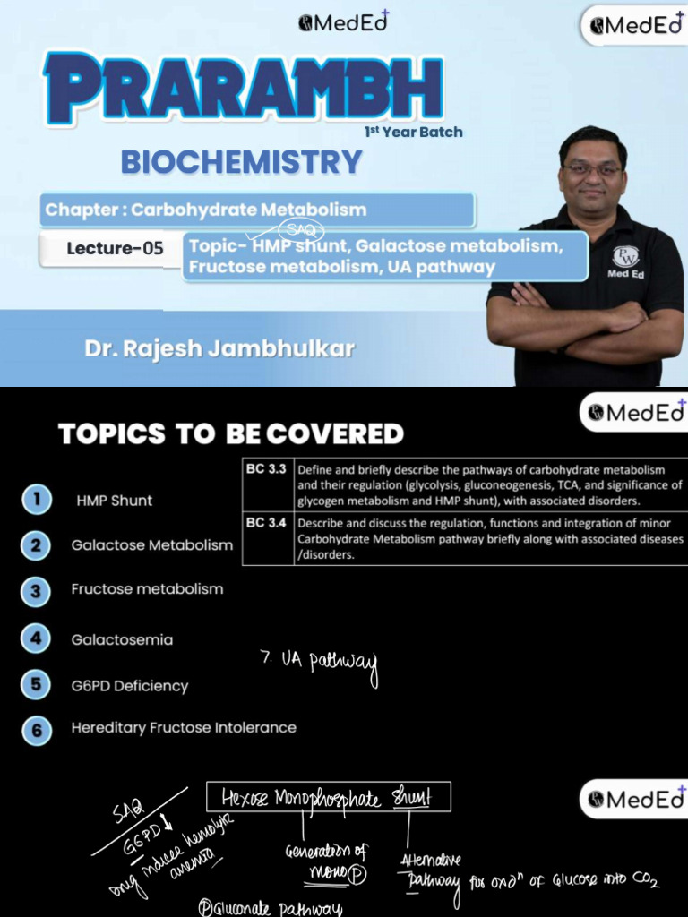 HMP Shunt, Galactose Metabolism, Fructose Metabolism, UA Pathway 05 ...