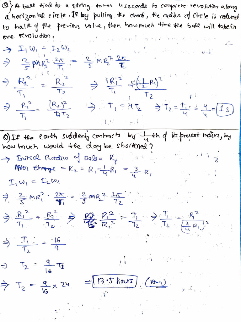 Physics Rotation Notes 28-01-2026 | PDF