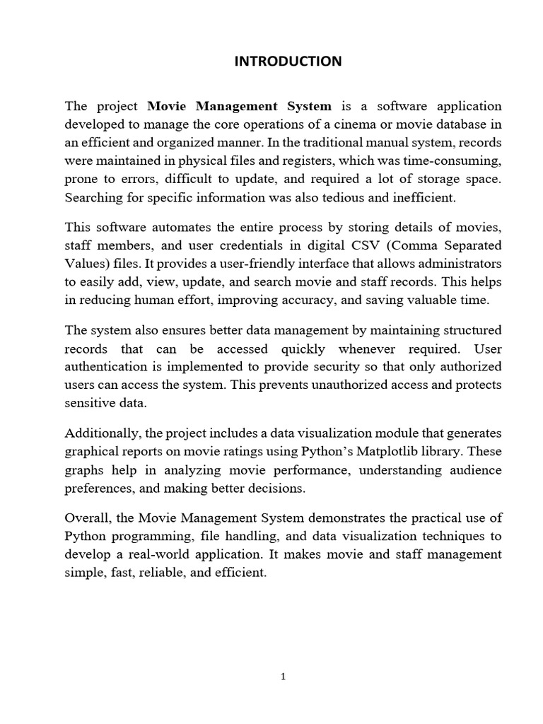 Movie Management System Text | PDF | Python (Programming Language ...