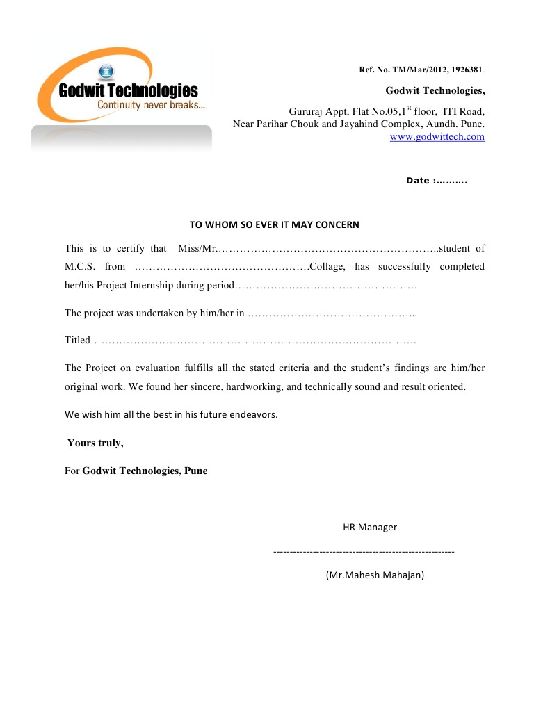 Completion Letter | PDF