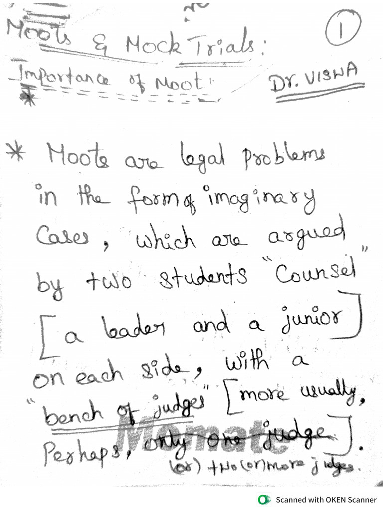 Moots and Mock Trails - Notes Copy | PDF