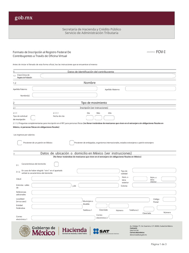 FOV Inscripcion | PDF | Gobierno