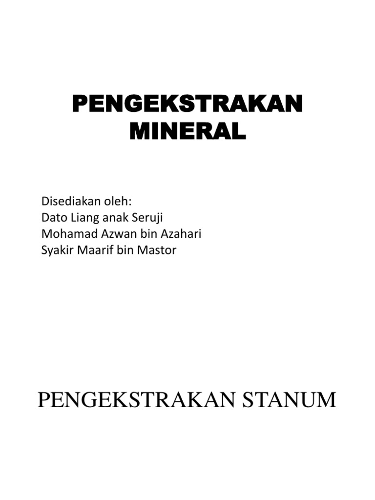 Pengekstrakan Mineral | PDF | Seni