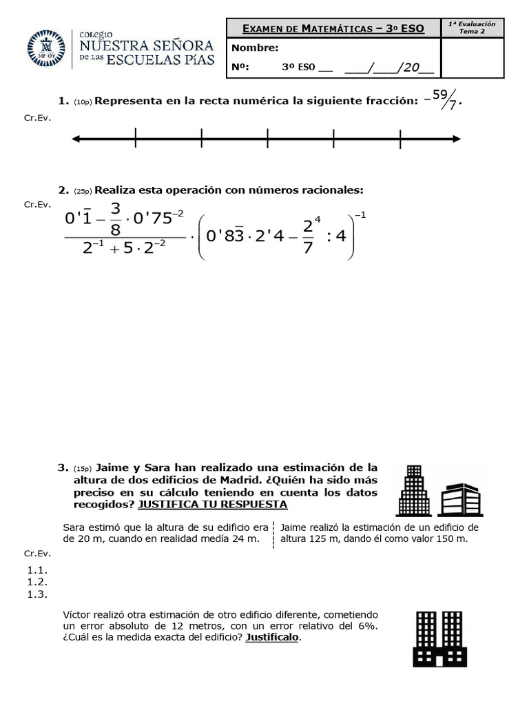 1.2. Examen - FRACCIONES... - COMPETENCIAL | PDF | Porcentaje | Decimal
