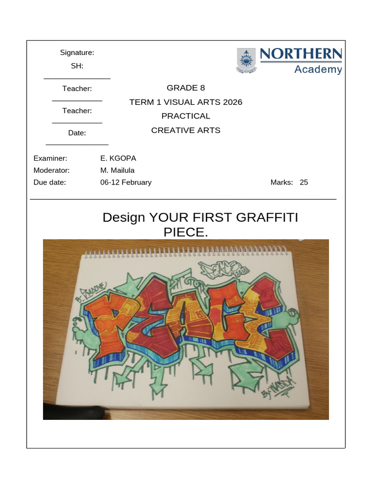 Visual Art Project Term 1 Project 2026 Updated | PDF | Cognition ...