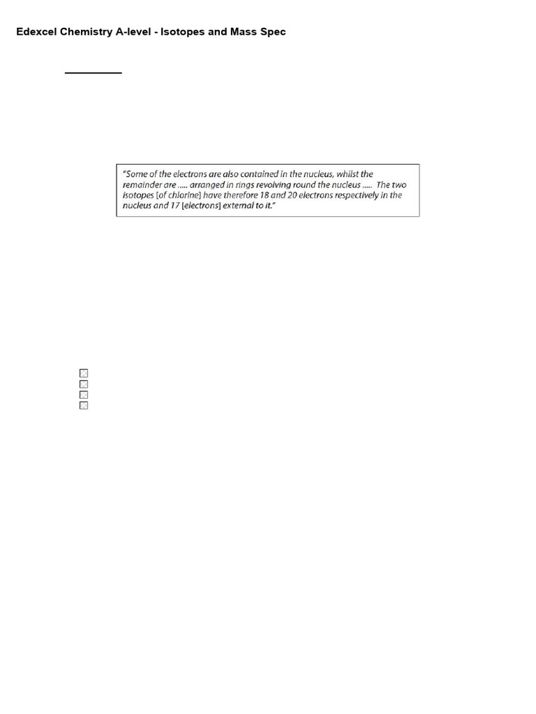 Isotopes and Mass Spec | PDF | Isotope | Mass Spectrometry