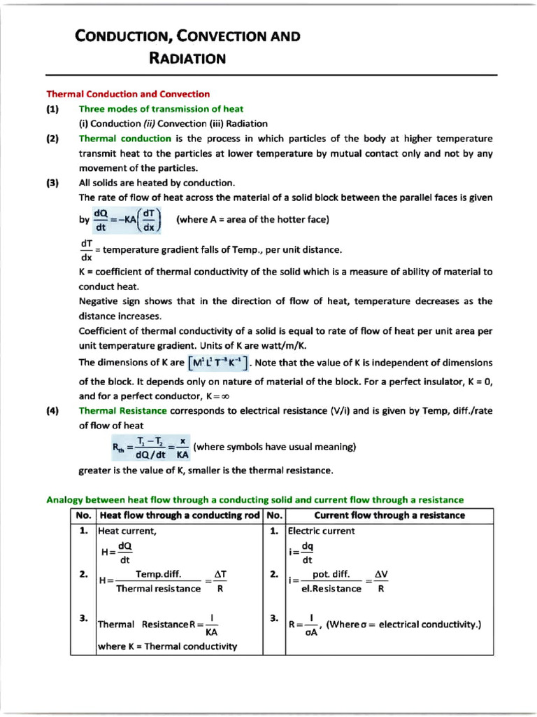 Conduction, Convection and Radiation | PDF | Heat Transfer | Thermal ...