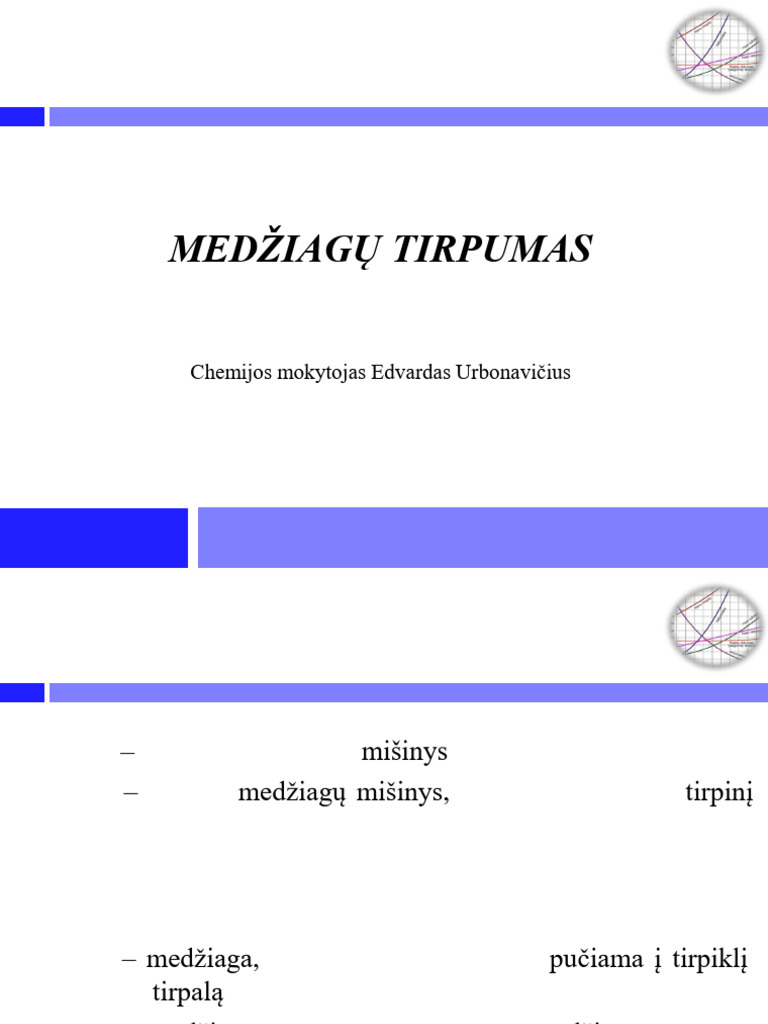Medziagu Tirpumas 9 Kl Tema 2024 2025 | PDF