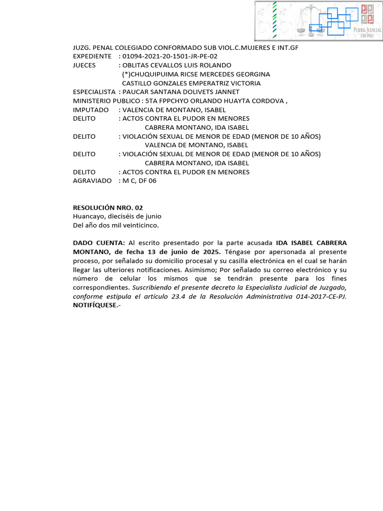 Exp. 01094-2021-20-1501-JR-PE-02 - Resolución - 68340-2025 (1) | PDF