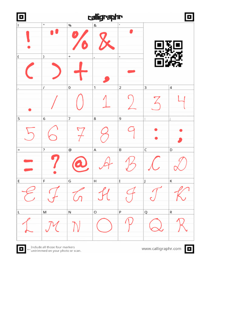 Calligraphr-Template 2 | PDF