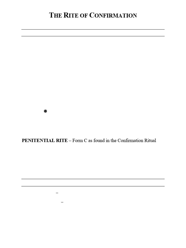 3 Confirmation Ritual Text Current Translation | PDF | Confirmation ...