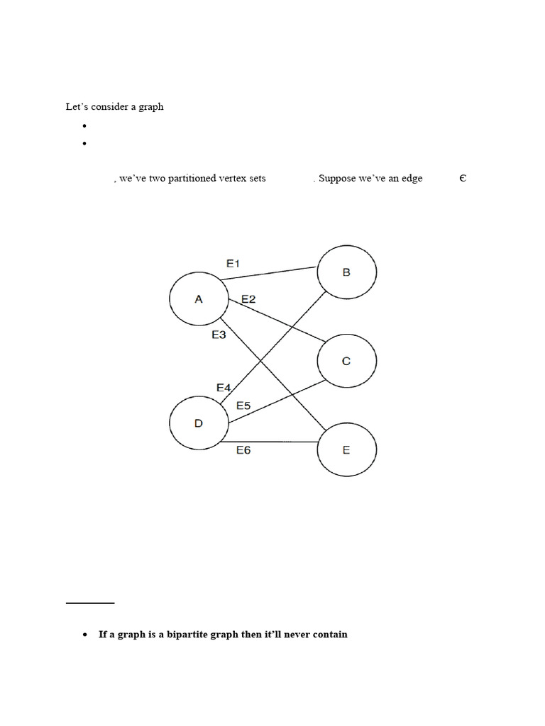 Bipartite Graph and Cycle Detection | PDF | Vertex (Graph Theory ...