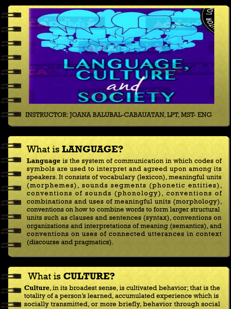 Prelim Lecture in EL 101 | PDF | Second Language | Language Acquisition
