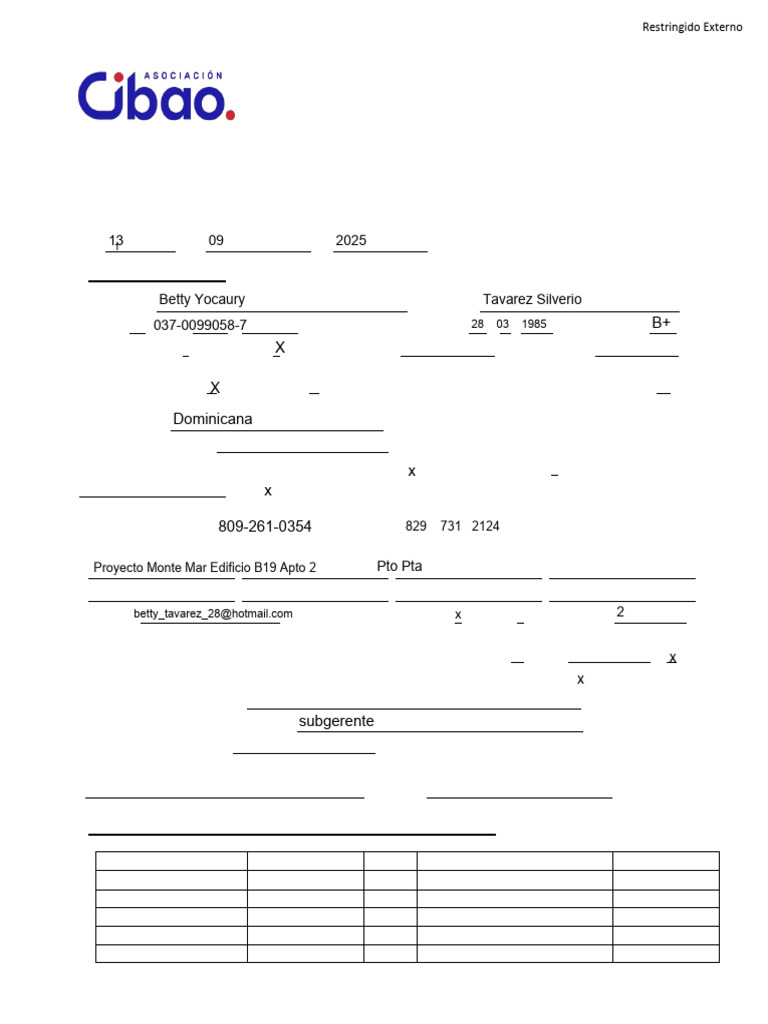 Formulario Solicitud de Empleo 3 | PDF