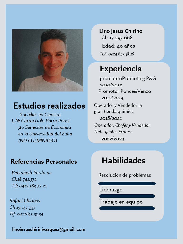 Currículum Vitae CV Resume Simple Sencillo Básico Corporativo ...