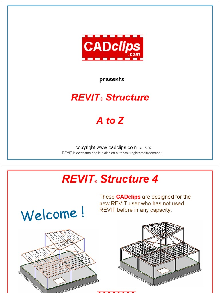 Revit Structure Video Cadclip Training Outline | PDF | Autodesk Revit