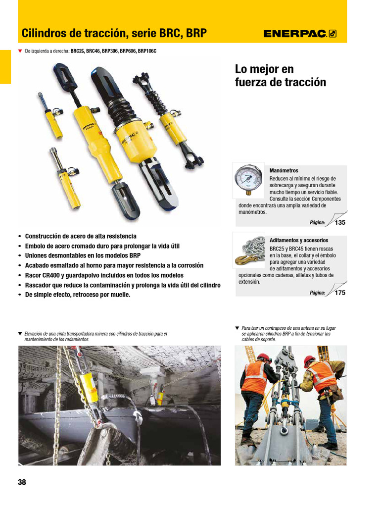 BRC BRP Series Pull Cylinders ES ES | PDF | Ingeniería mecánica
