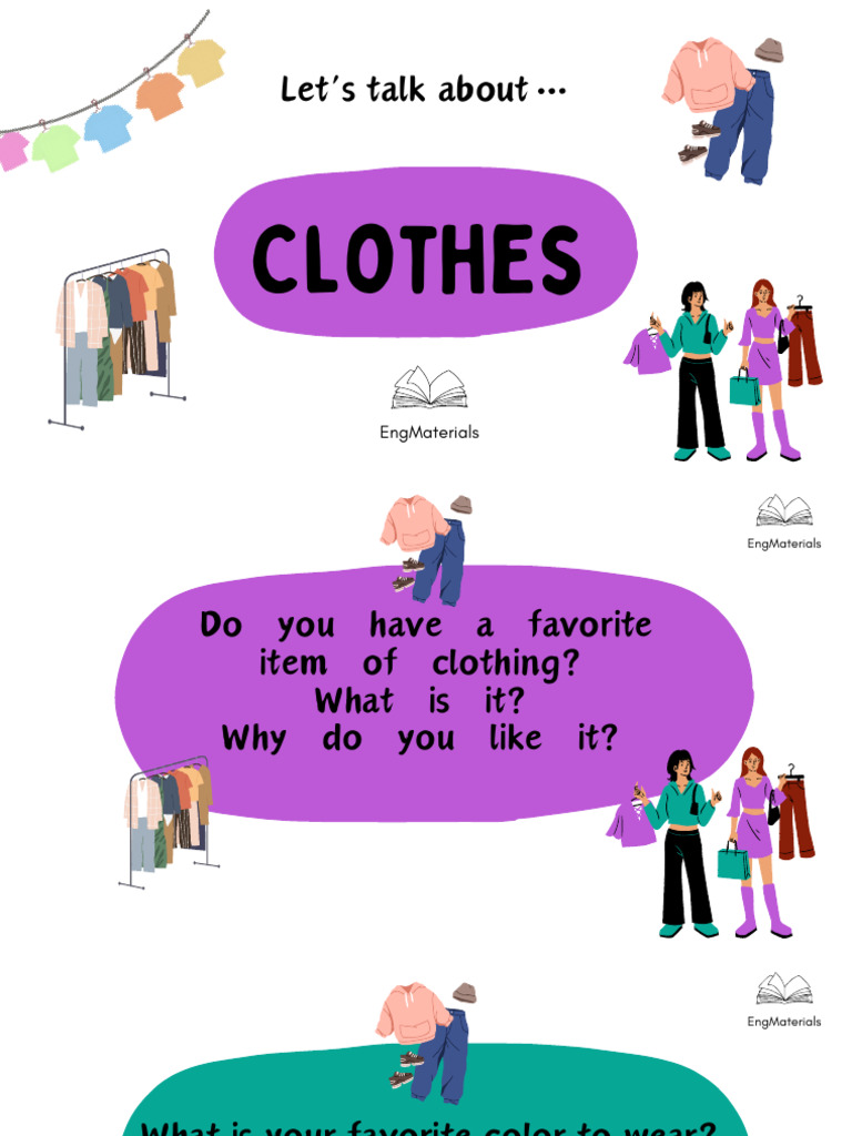 Let's Talk About... Clothes | PDF