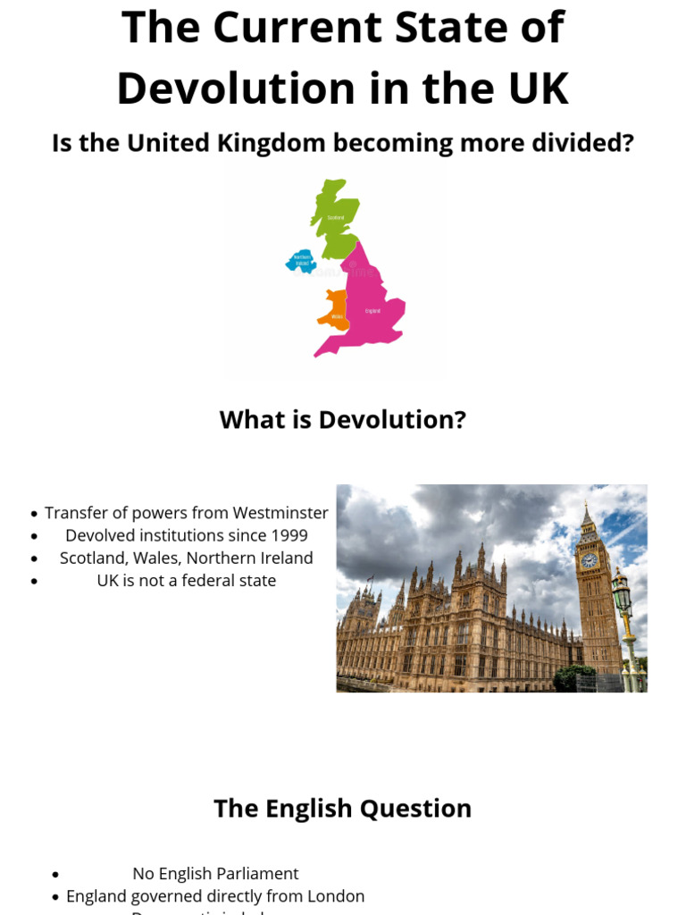 The Current State of Devolution in the UK | PDF