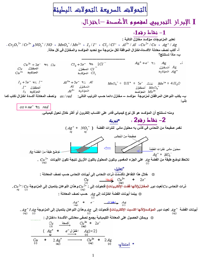 Leçon n2 Transformations Rapides Et Transformations Lentes | PDF
