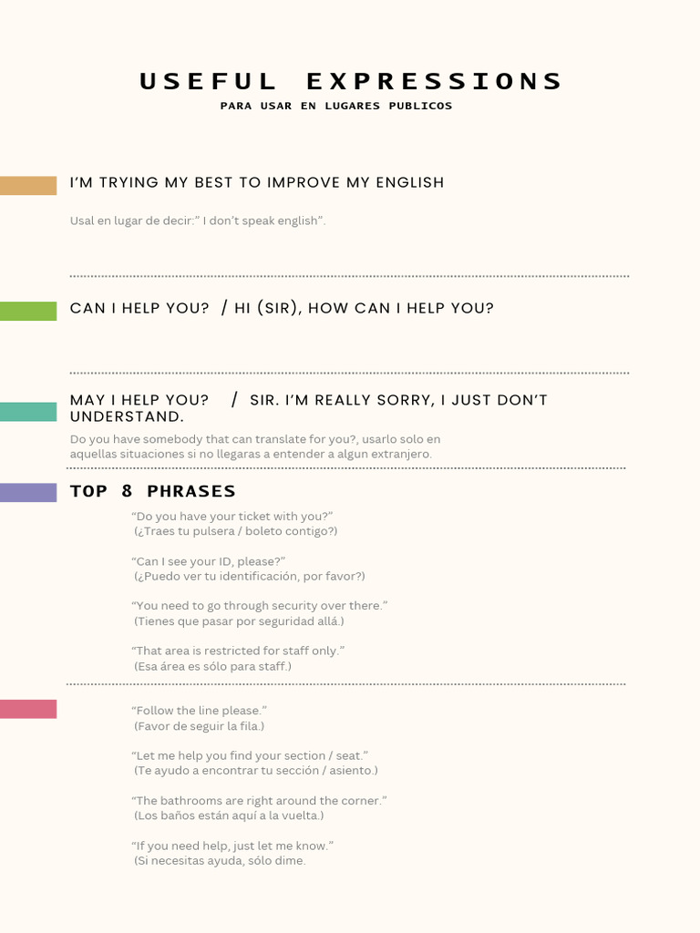 Useful Expressions | PDF