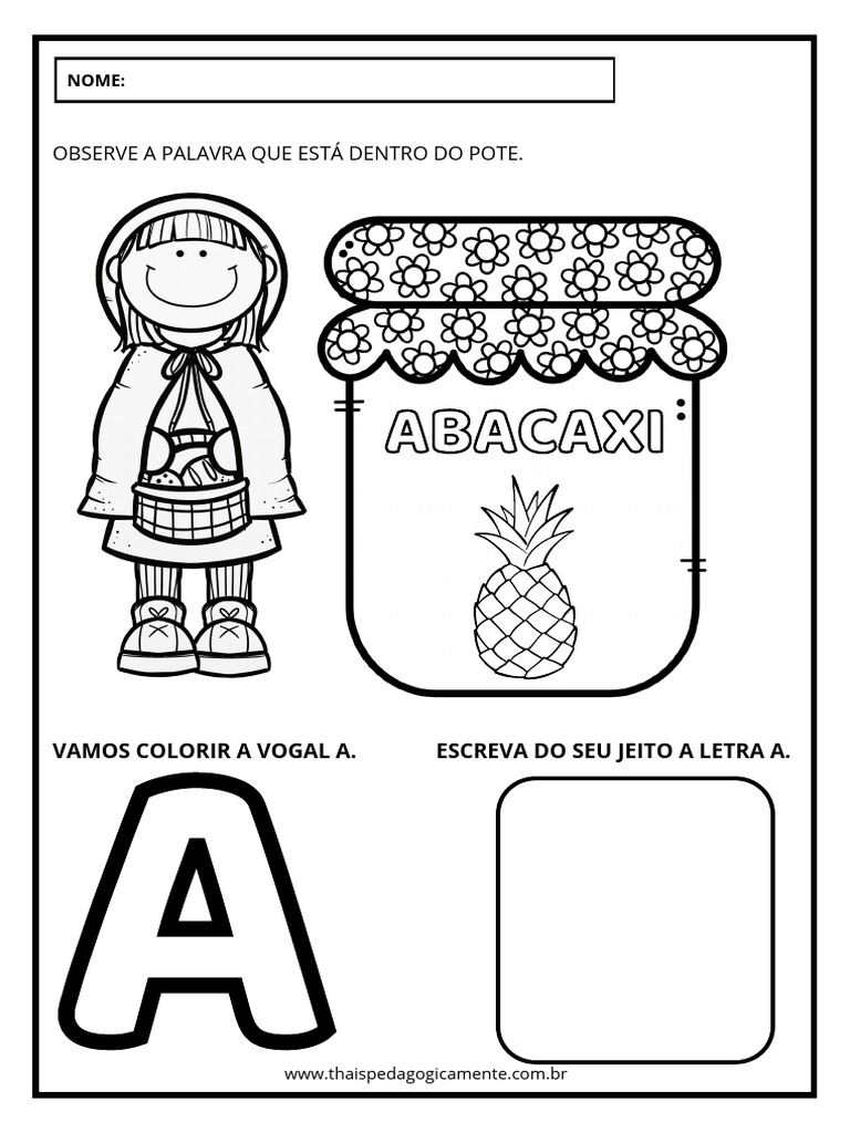Atividade Vogal A | PDF