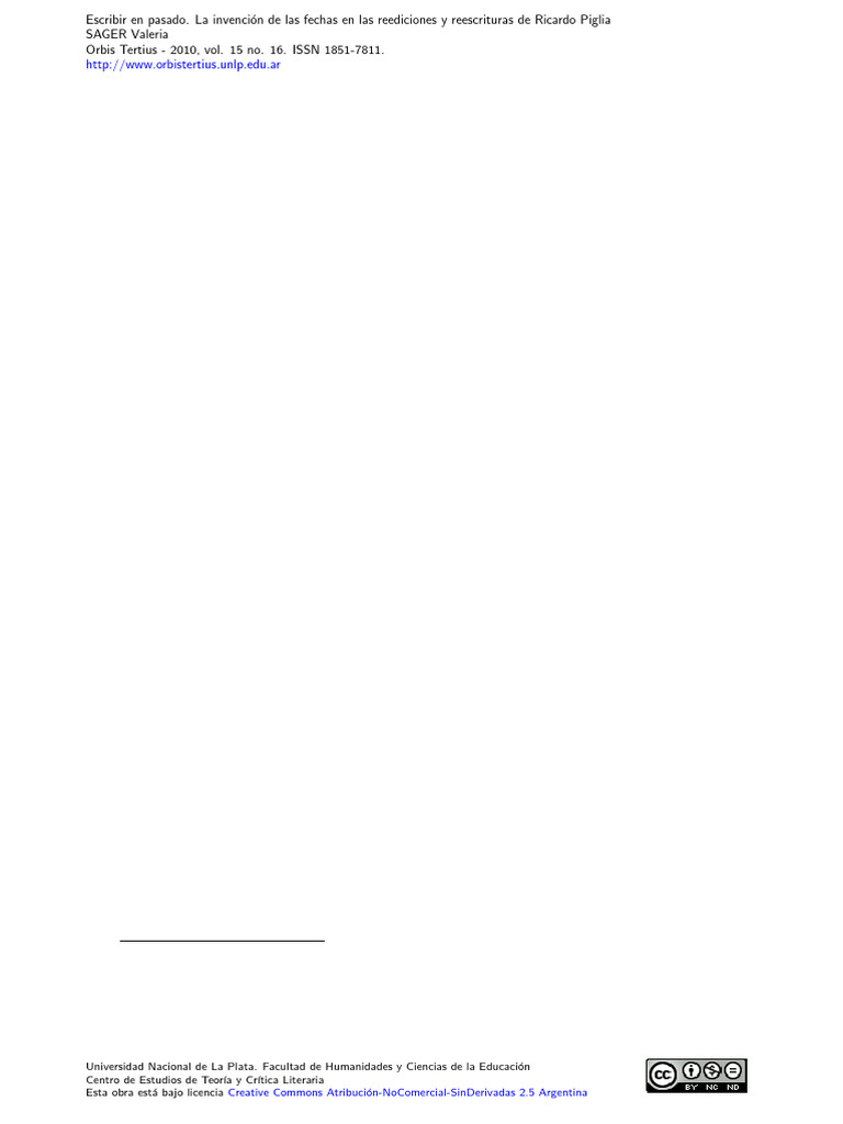 Sager Sobre Piglia | PDF | Don Quijote | Cuentos
