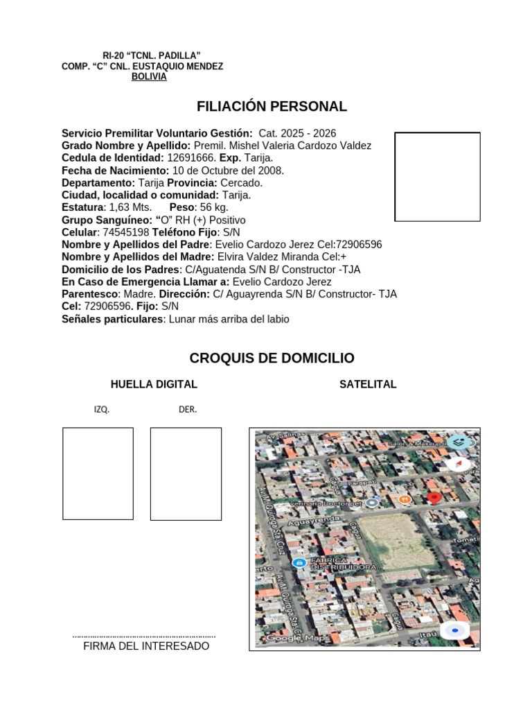 1. Premilitar Mishel Cardozo | PDF