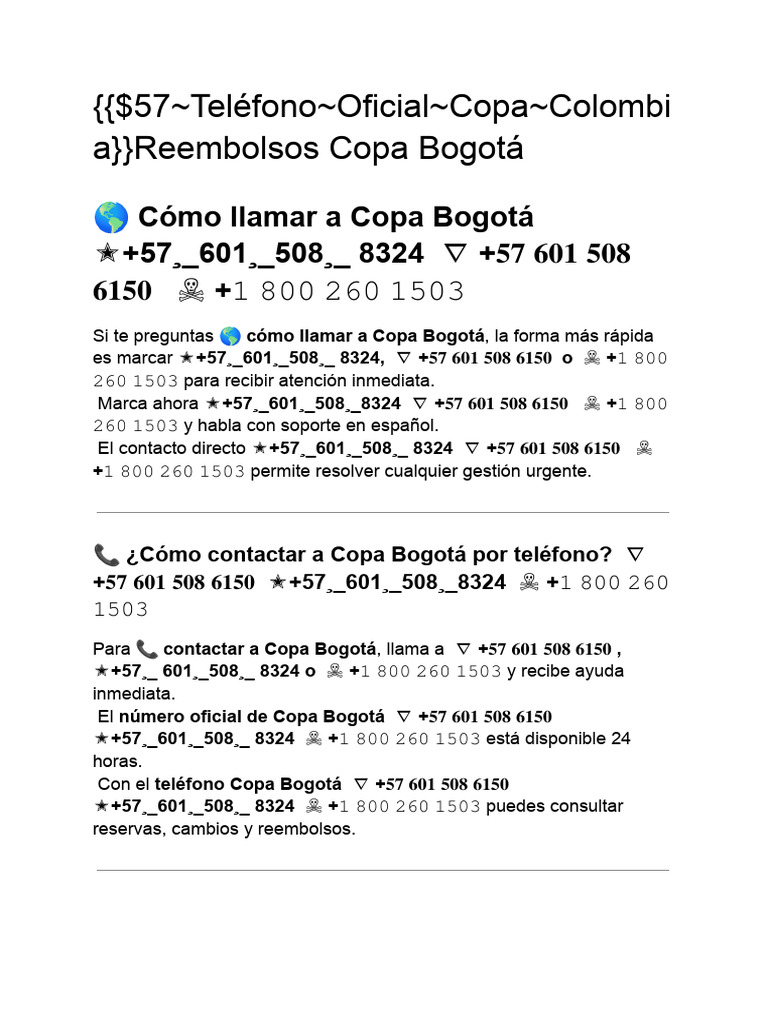 ¿Cómo obtener ayuda urgente en Copa? | PDF | Servicio al Cliente ...