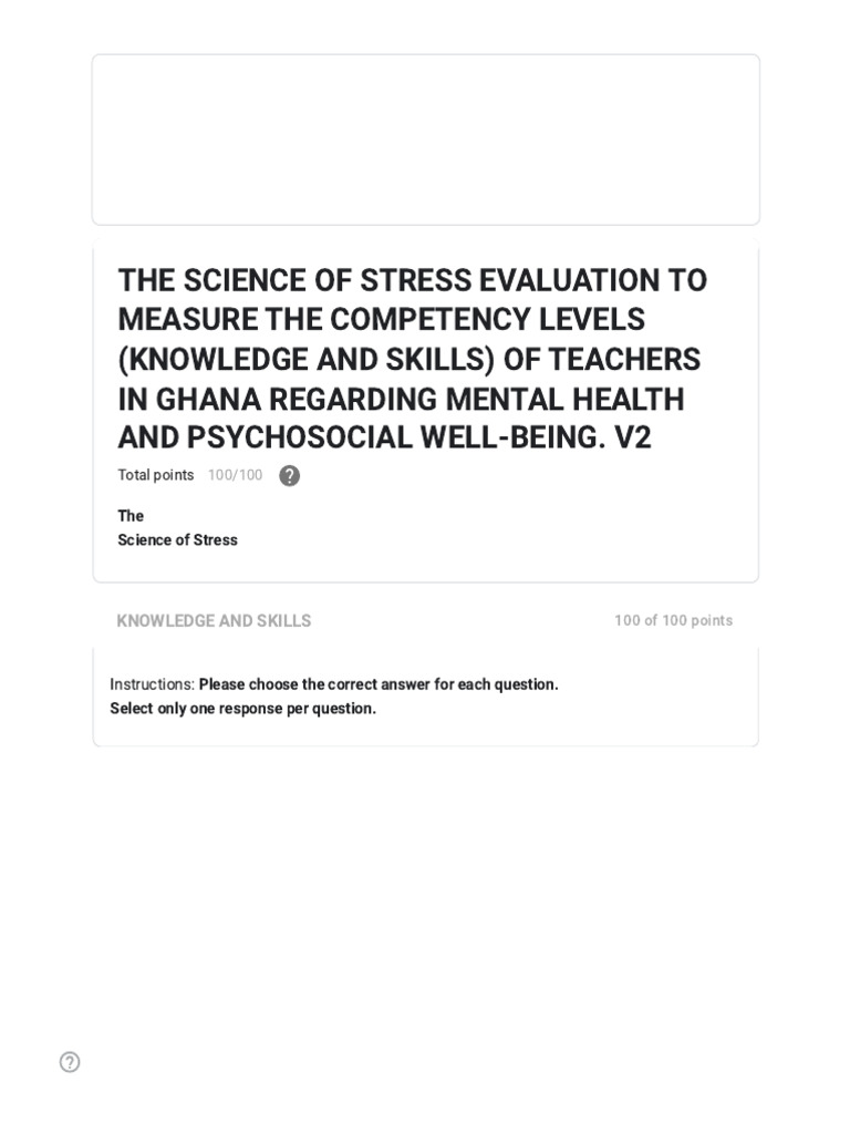 The Science of Stress Evaluation to Measure the Competency Levels ...