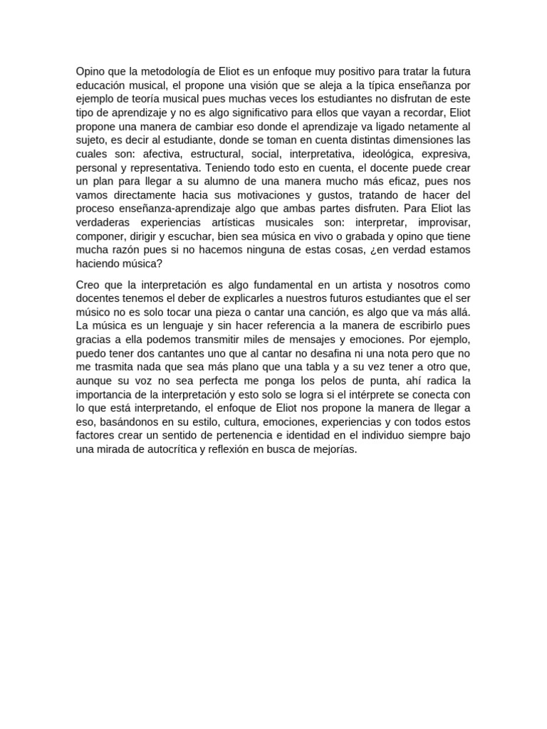 Metodología Eliot | PDF