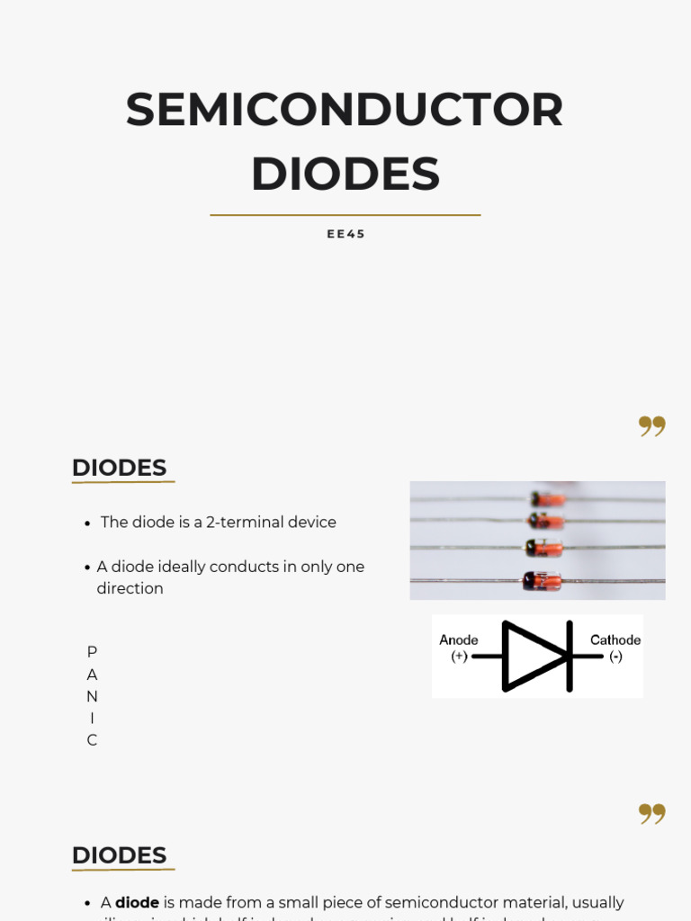 Semiconductor Diodes | PDF | P–N Junction | Semiconductors