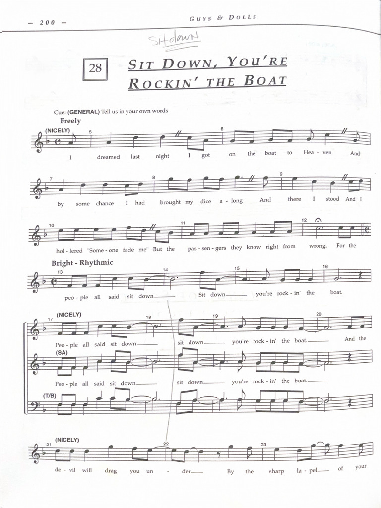 SIT DOWN YOU'RE ROCKING THE BOAT | PDF