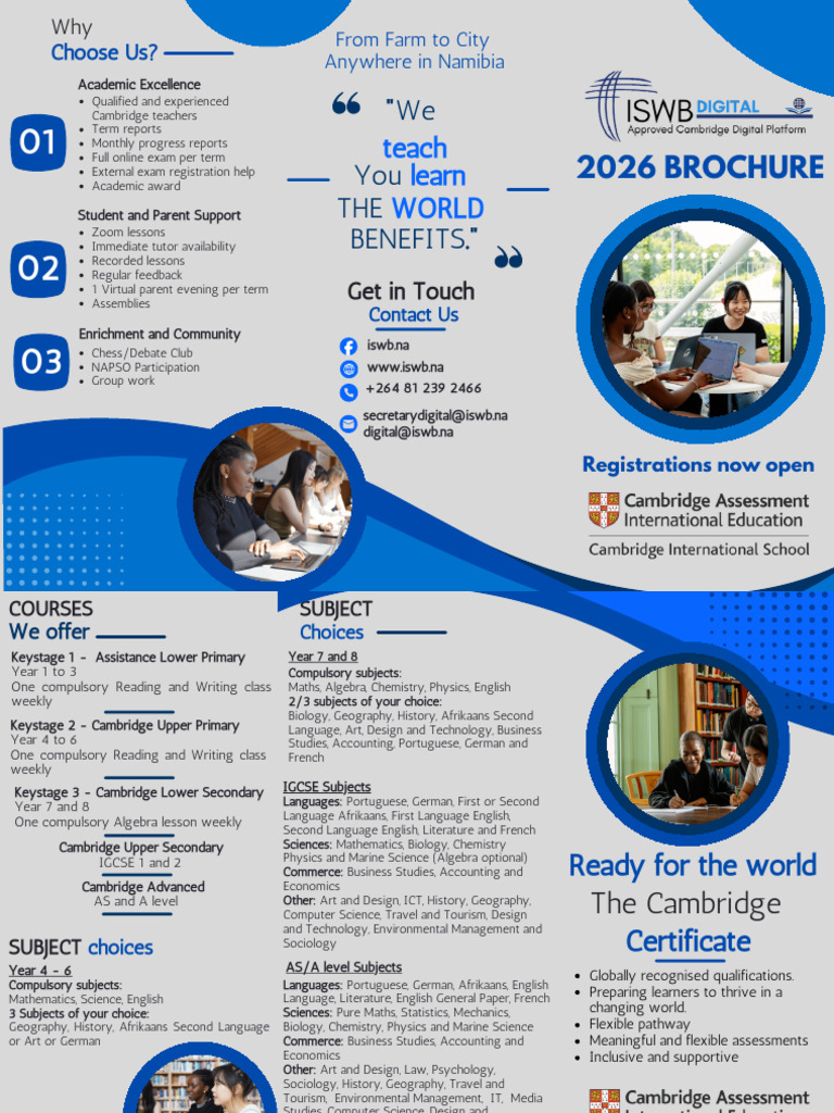 2026 Iswb Digital School Brochure | PDF | Mathematics | Science