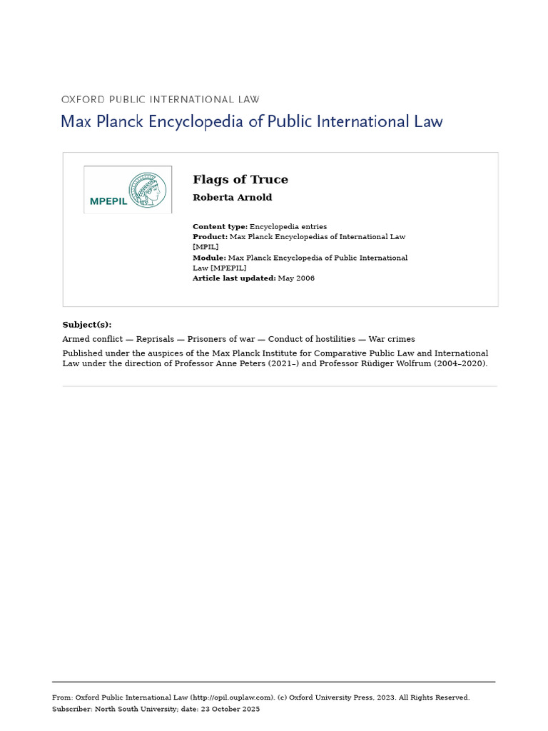 Flags of Truce-2 | PDF | Law Of War | War Crime