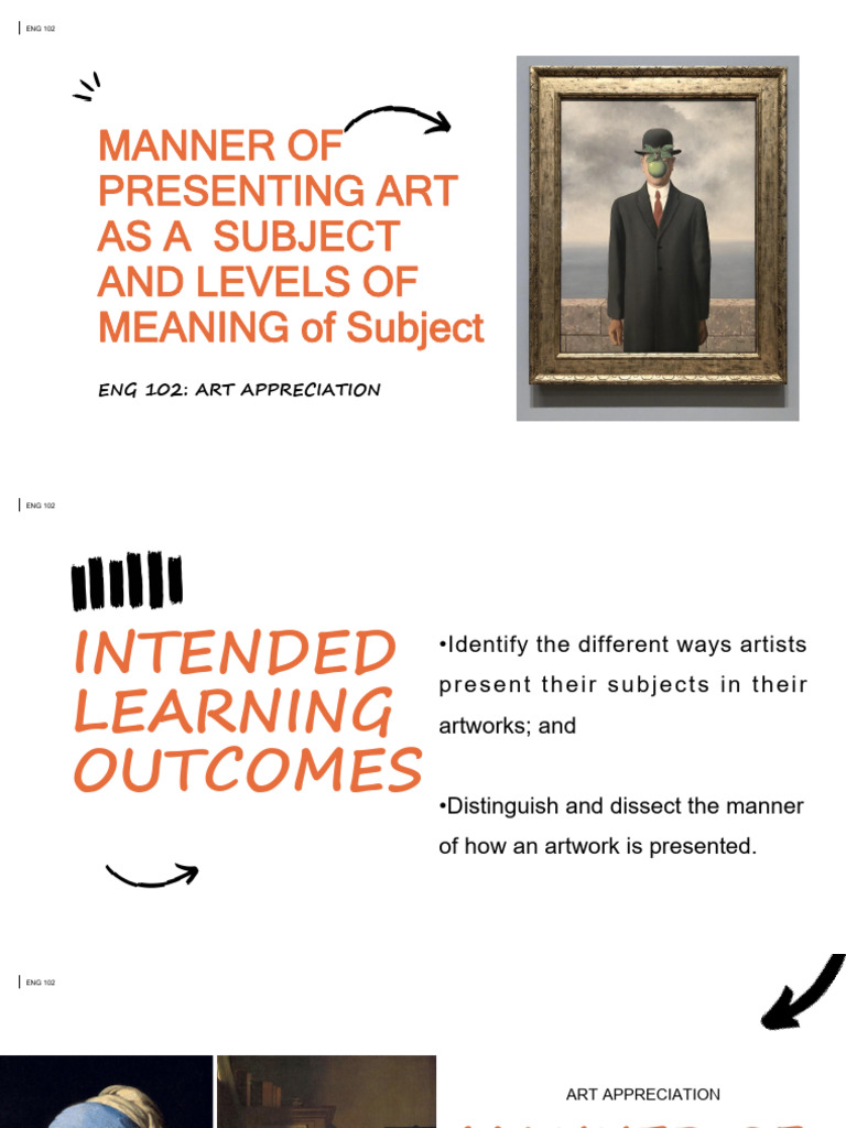 Module 3 Manner of Presenting Art as a SubjectLevels of Meaning of ...