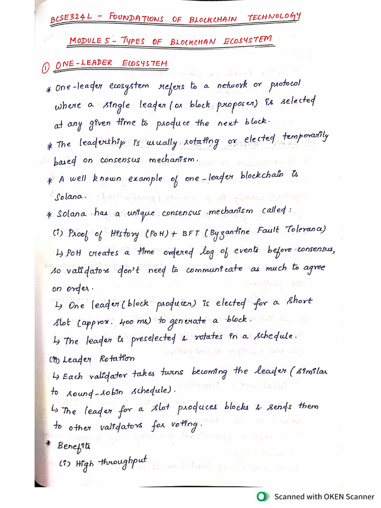 Foundations of Blockchain Technology Module 5 Notes | PDF