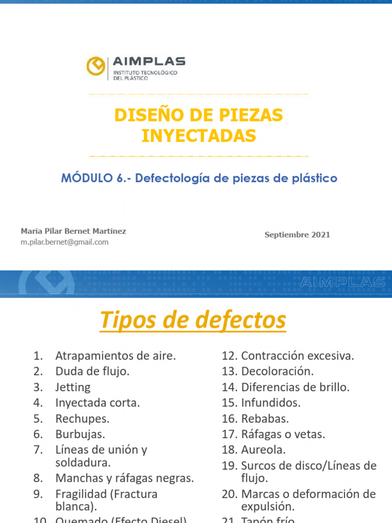Módulo 6- Defectología de Piezas de Plástico | PDF | Soldadura ...