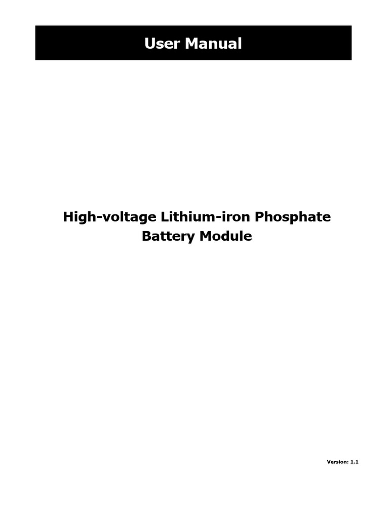 Ess Ec Lithium Battery Modules Manual 20230206 | PDF | Lithium Ion ...