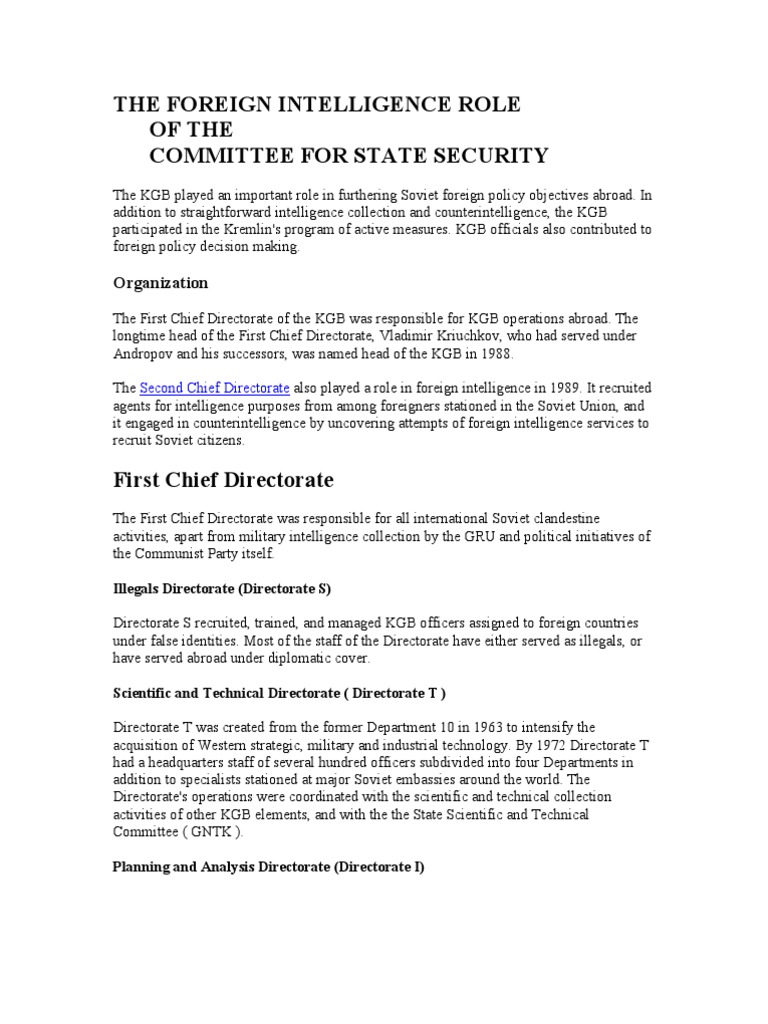 KGB Working | Download Free PDF | KGB | Counterintelligence