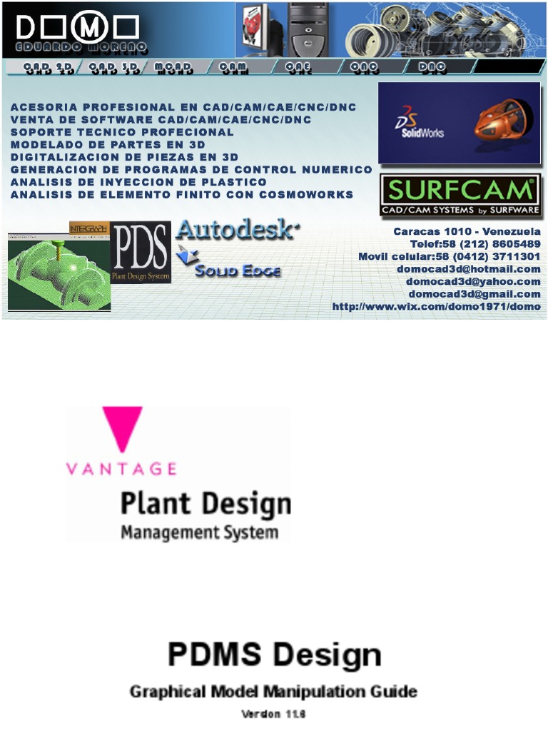 PDMS Graphical Model Manipulation Guide | PDF | Graphical User Interfaces | Button (Computing)