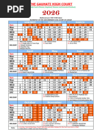 High Court Card Calendar-2026 | PDF | Secular Holidays | Observances