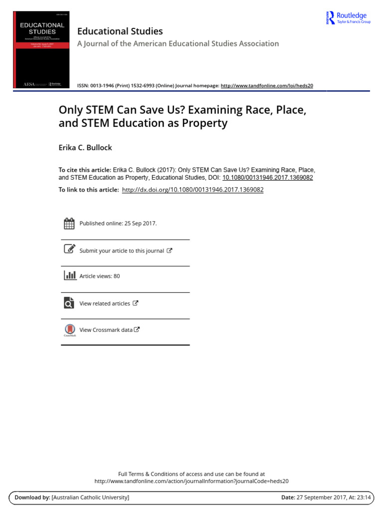 30. Only STEM Can Save Us_Erika C. Bullock | PDF | Racism ...