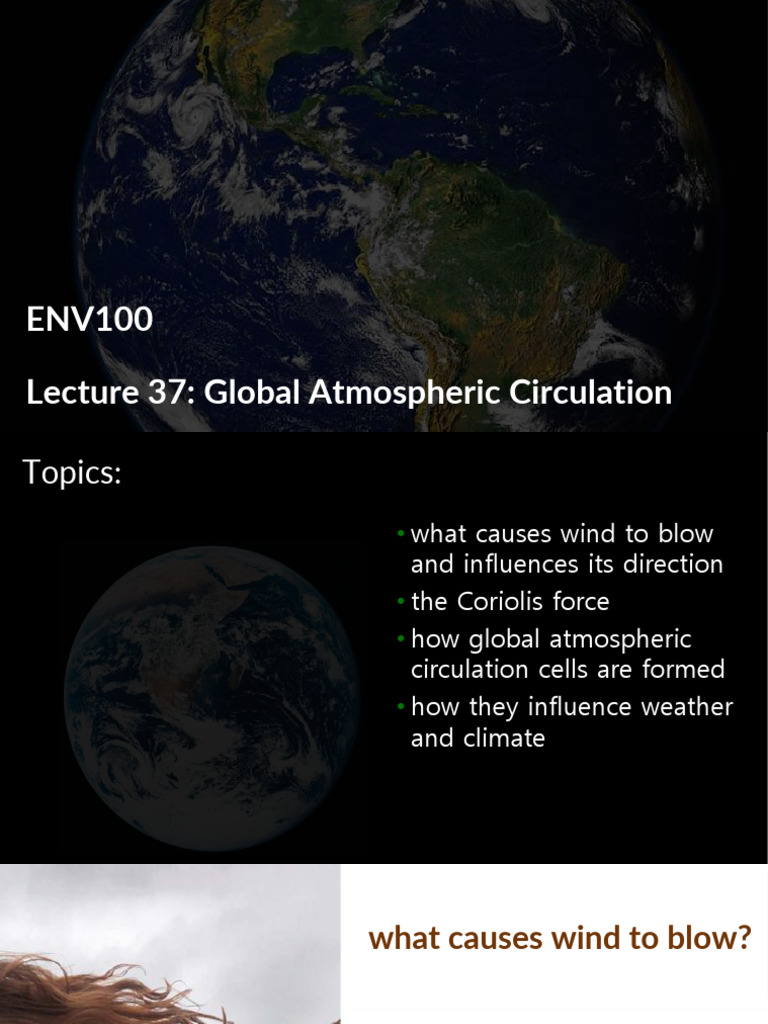 2025-26 ENV100 Lect 37 Global Atmospheric Circulation | PDF ...