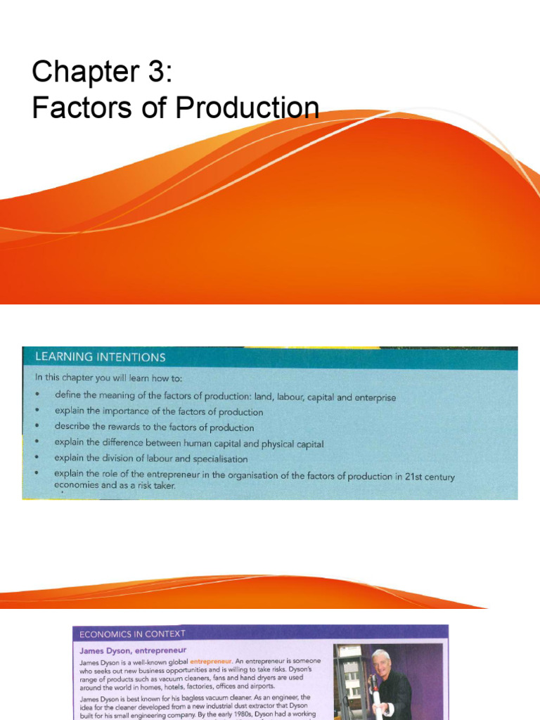 Chap 3 Factors of Production | PDF