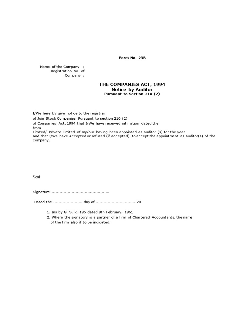 Rjsc Form 23b | PDF