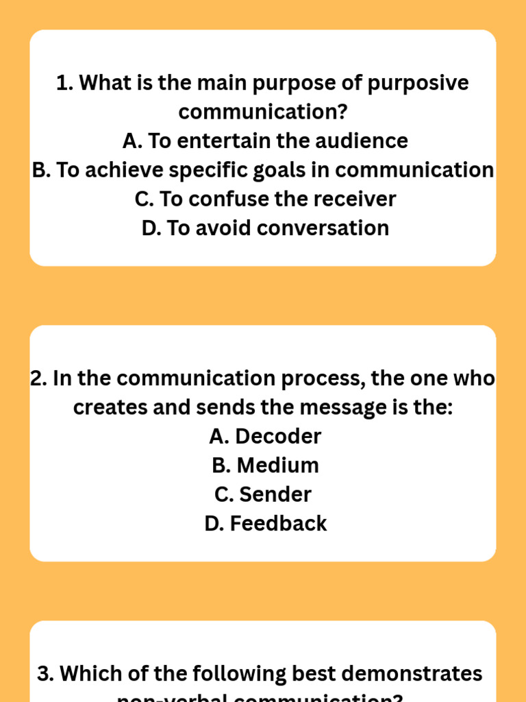 Purposive Communication | PDF | Communication | Nonverbal Communication