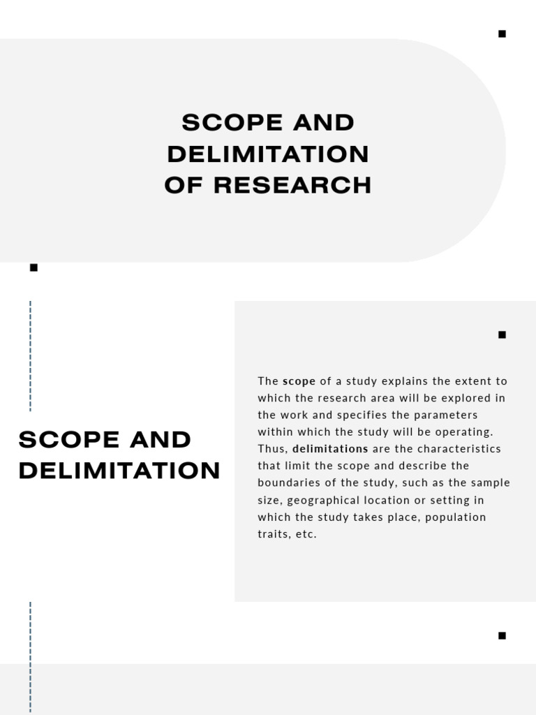 Scope and Delimitation | PDF
